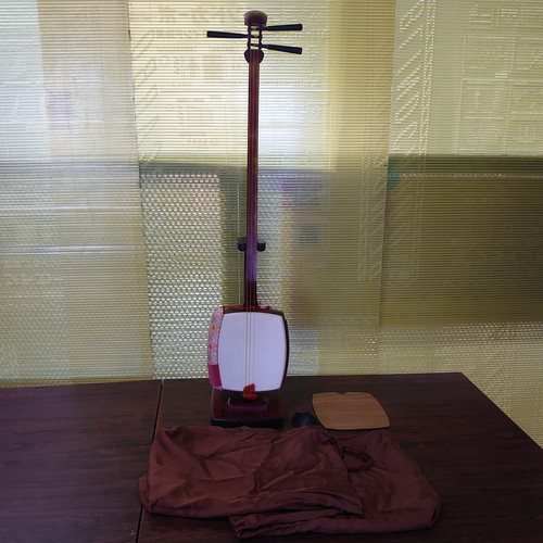 Traditional Japanese 3 Strings Instruments Mini SHAMISEN no Skin-cut ...