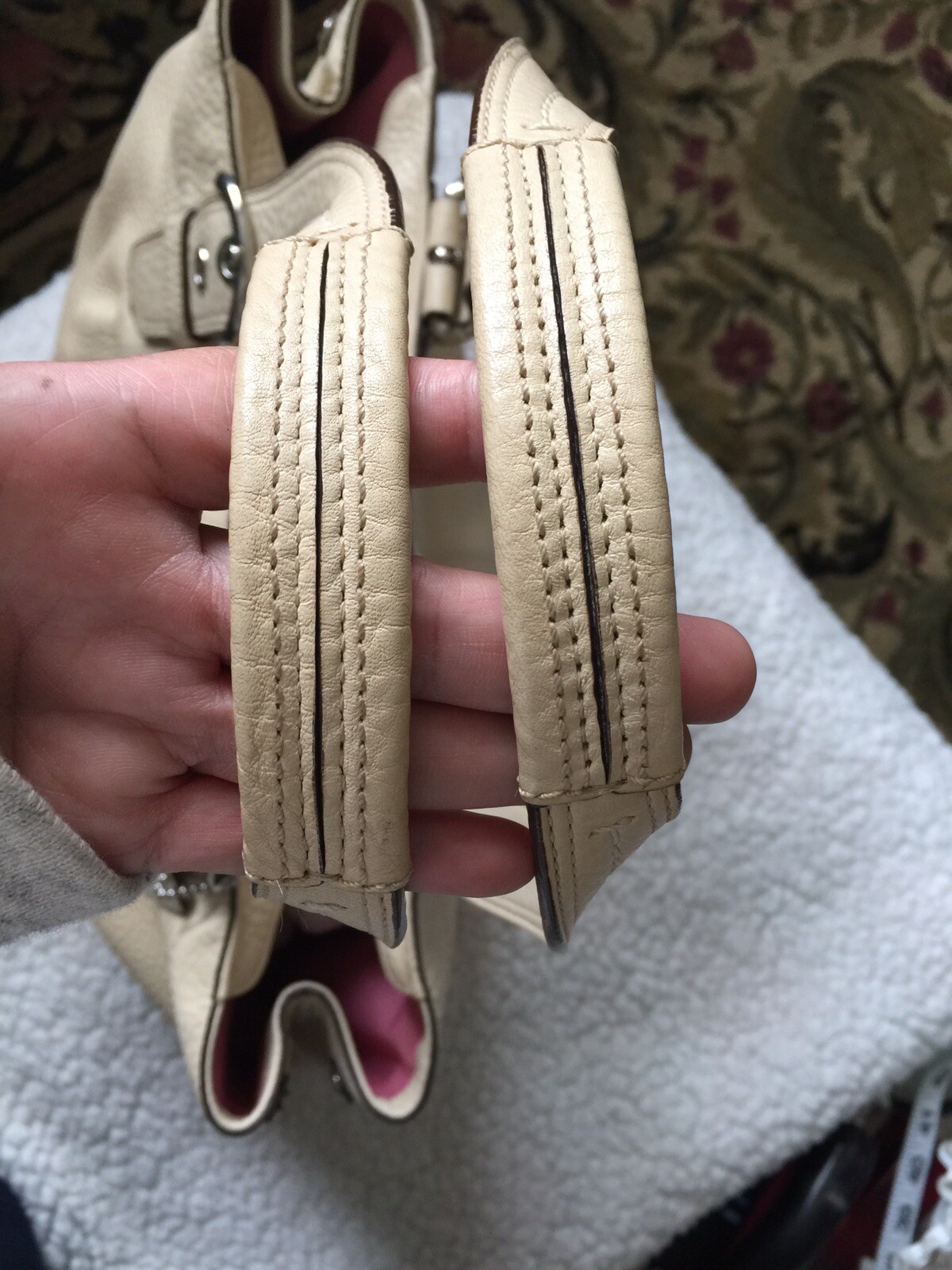 Coach Ivory Leather Tote Hand/Shoulder Bag - Gem