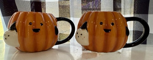 Target 2024 Hyde & EEK Trick Or Treating Pumpkin Figural Stoneware Mugs ...