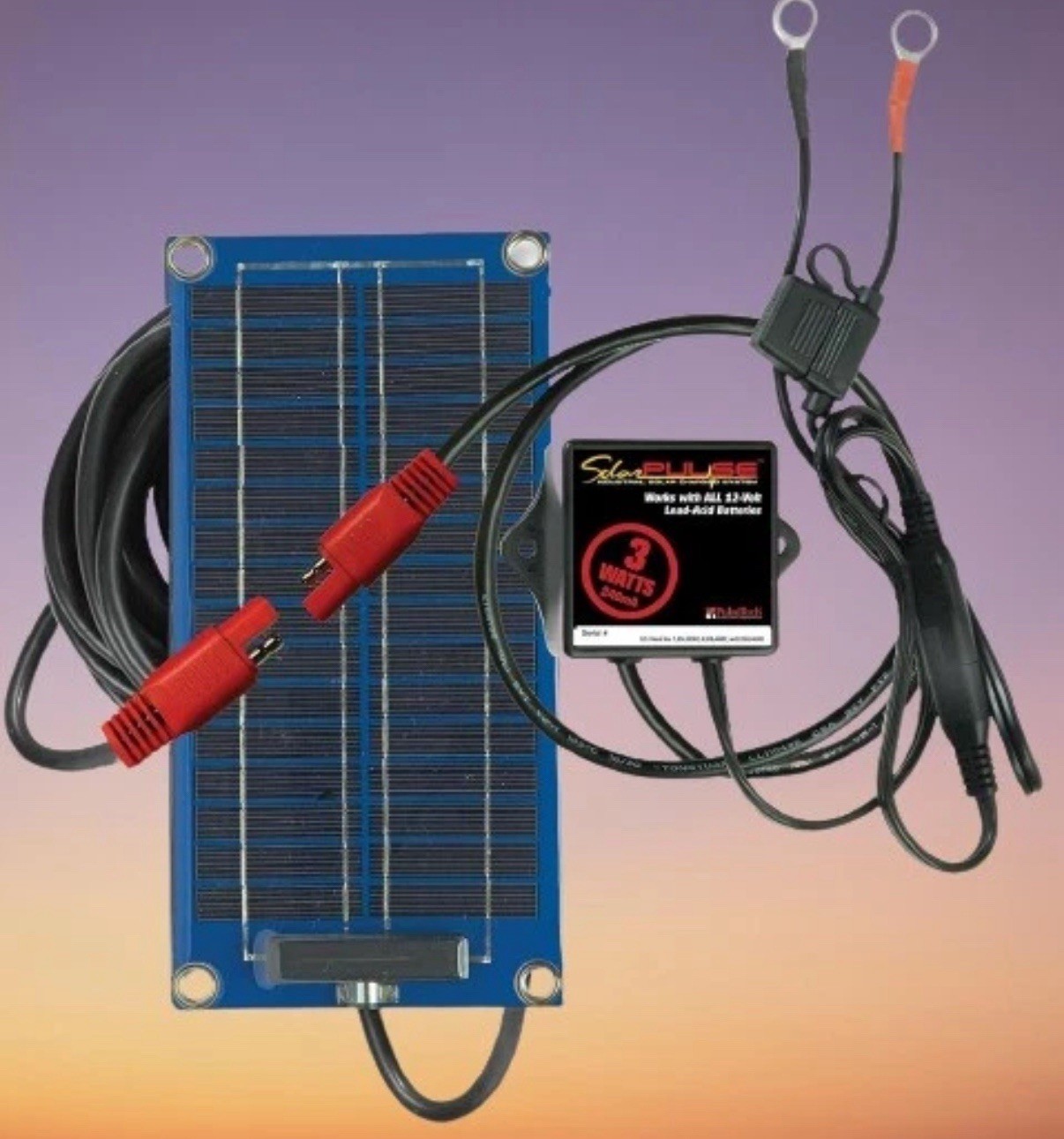 PulseTech SolarPulse SP-3 Solar Battery Charger Maintainer, 3 Watt ...
