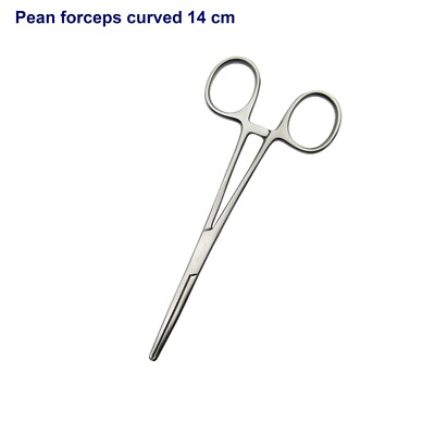 Hemostatic Artery Dissecting Pean Forceps Curved Surgical Locking Clamp ...