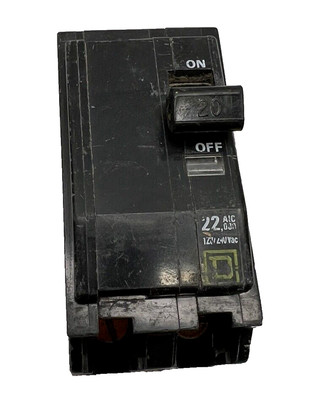 Square D QOB220 Circuit Breaker,2-Pole, 20A, 120/240V, Type QOB *Free ...