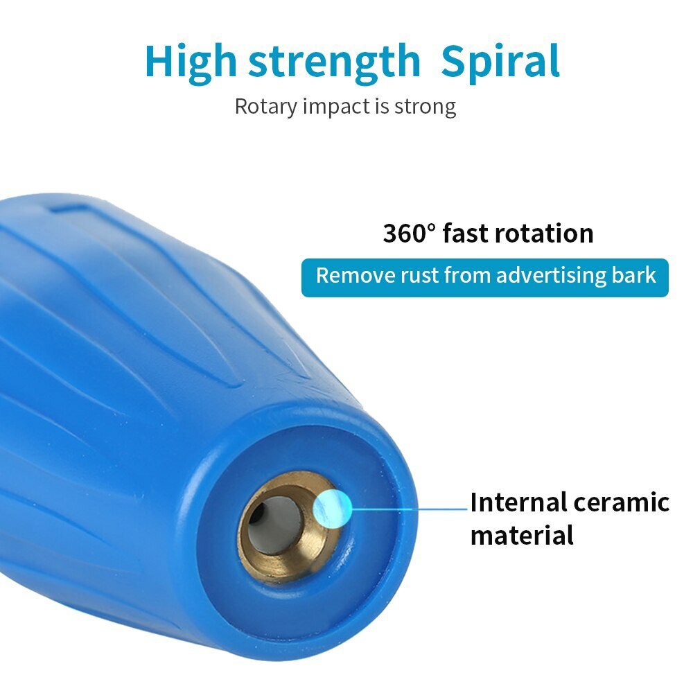 4000PSI High Pressure Washer Turbo Nozzle 360° Rotating Spray Tip 1/4 ...