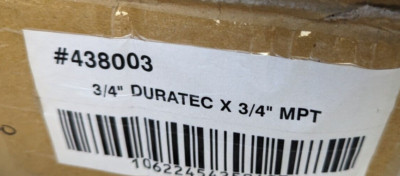 New 438003 3/4" x 3/4" MALE ADAPTER D1xMPT DURATEC (GNC) | eBay