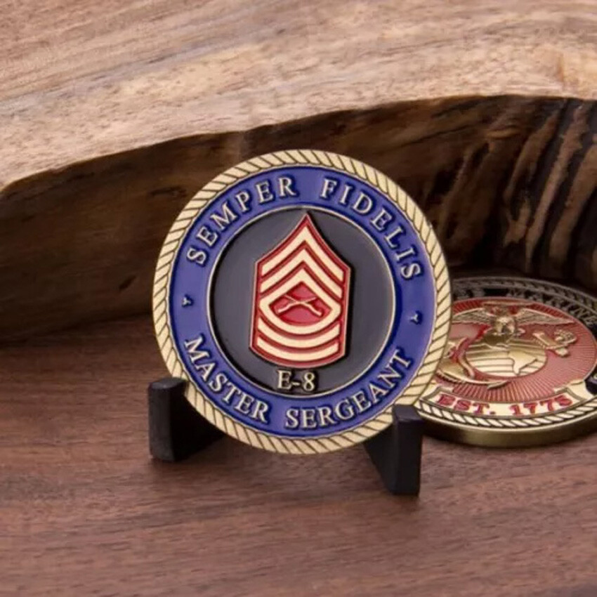 Semper Fidelis US Master Sergeant E8 Challenge Coin Commemorative ...