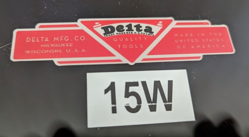 DELTA LOGO DECAL FOR VINTAGE DELTA WOODWORKING MACHINERY | eBay