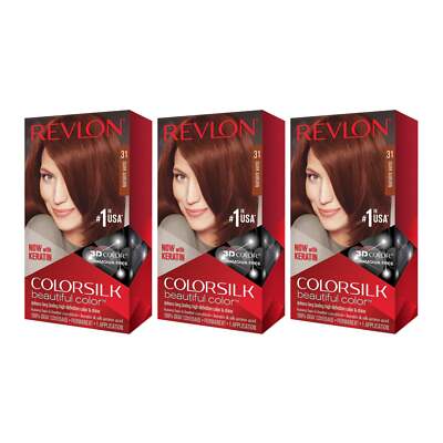 Revlon ColorSilk Beautiful Hair Color - 31 Dark Auburn (Pack of 3) | eBay