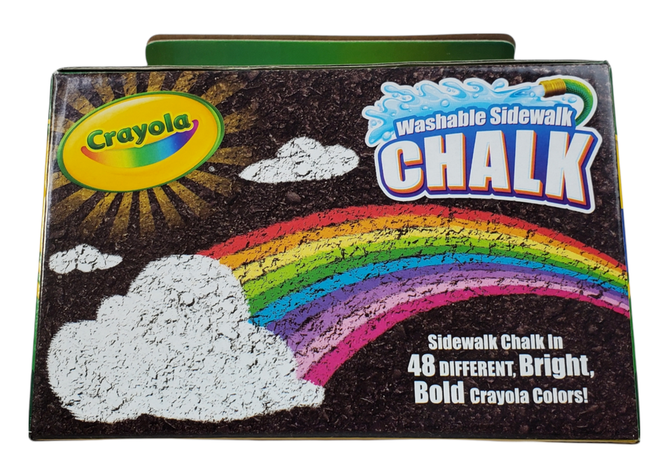 Crayola Washable Sidewalk Chalk 48 Assorted Bright Bold Crayola Colors ...