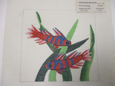 Ann Hatch Handpainted Needlepoint Canvas Bluebanded Goby Fish | eBay