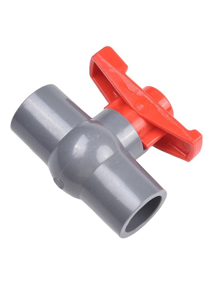Red Ball Valve PVC 20 25 32 40 50mm Adhesive Socket Between Pipes PVC ...