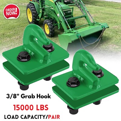 Heavy Duty Grab Hook Bolt on Tow for John Deere Green Tractor Bucket ...