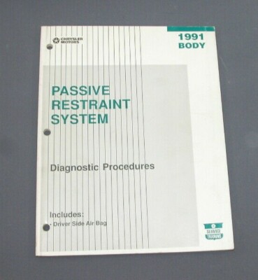 1991 Chrysler Passive Restraint System Diagnostic Procedures Repair ...