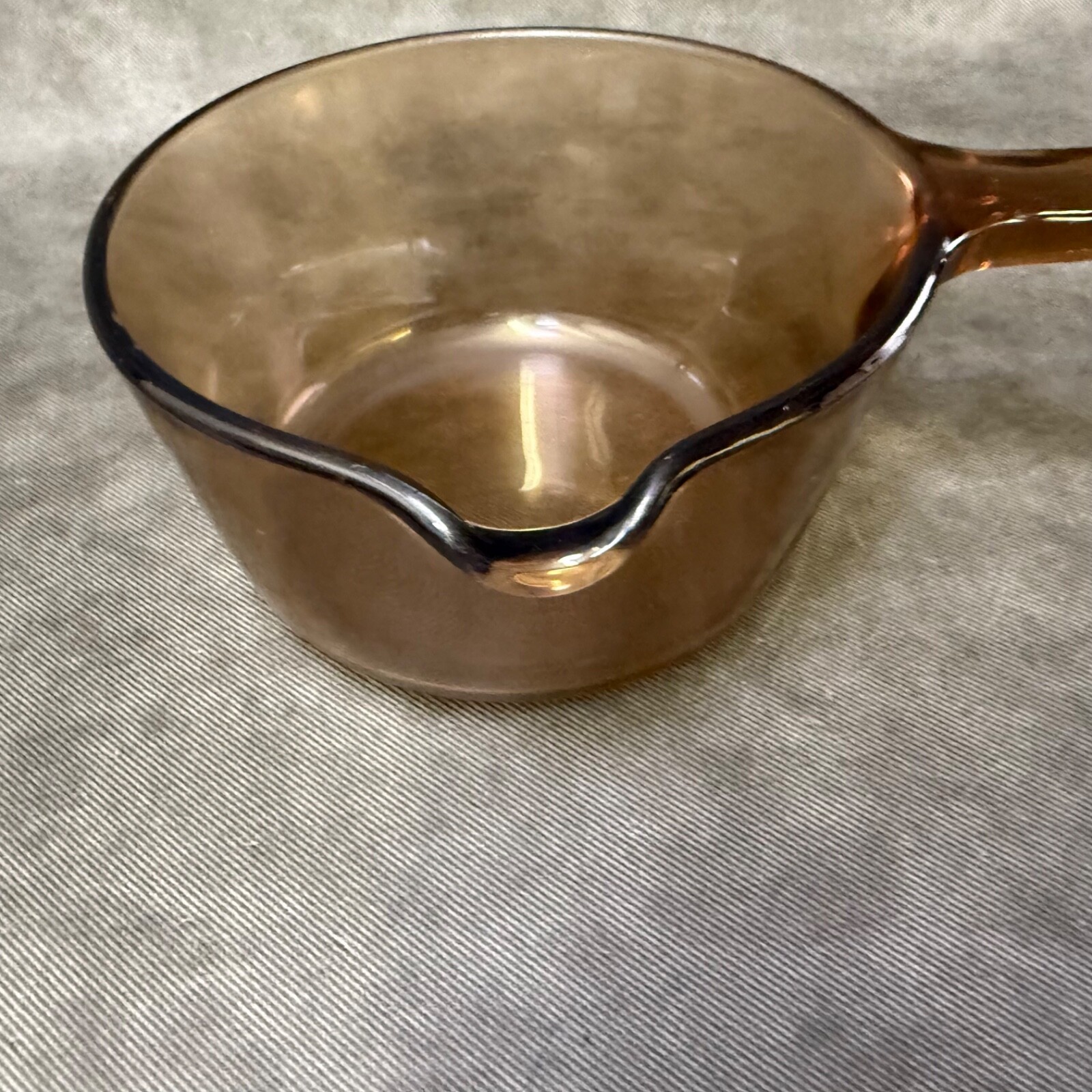 Corning Vision Ware Amber Glass 1L Liter Sauce Pan With Spout and with ...