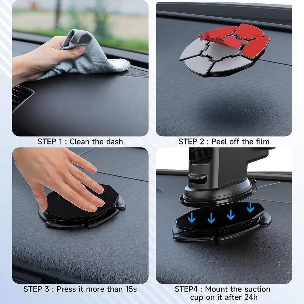 Adhesive Sticky Dashboard Mounting Pad Car Phone Mount Suction Cup Auto ...
