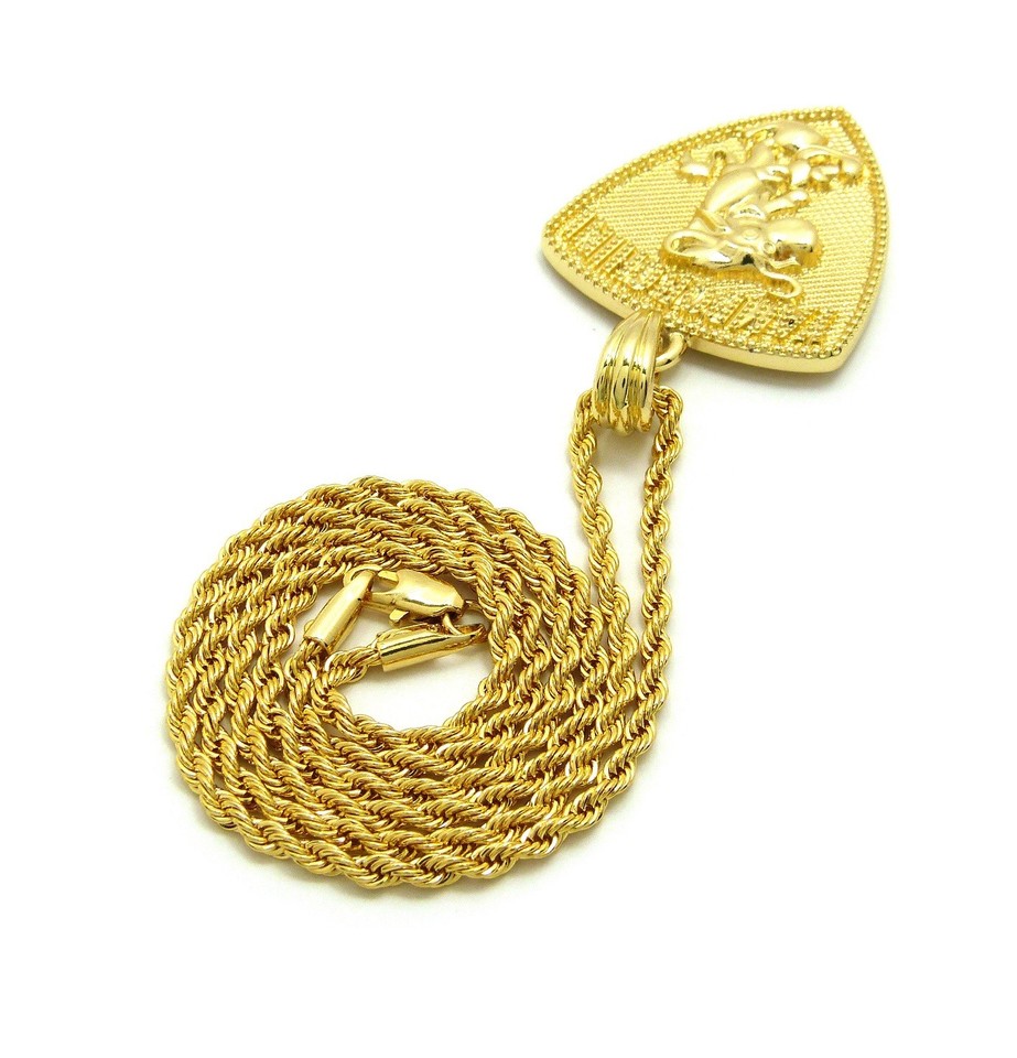 NEW YAMBORGHINI PENDANT & 24" BOX/CUBAN/ROPE CHAIN HIP HOP NECKLACES ...