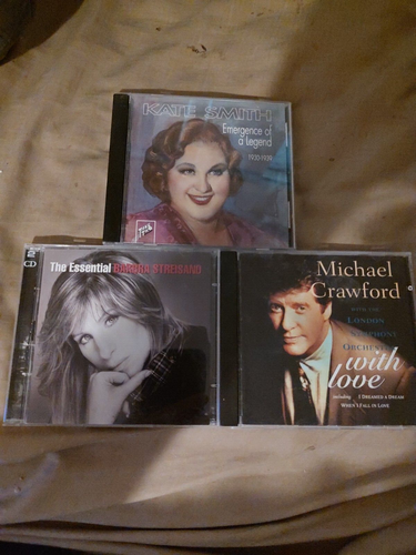 6 CD Lot Kate Smith Michael Crawford Barbra Streisand Natalie Cole ...