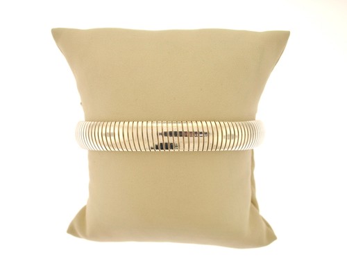 Vintage Lenore Doskow Sterling Silver Flexible 10mm Bangle Bracelet | eBay