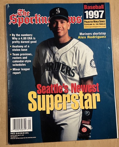 The Sporting News 1997 Baseball A-Rod Alex Rodriguez Seattle Mariners ...
