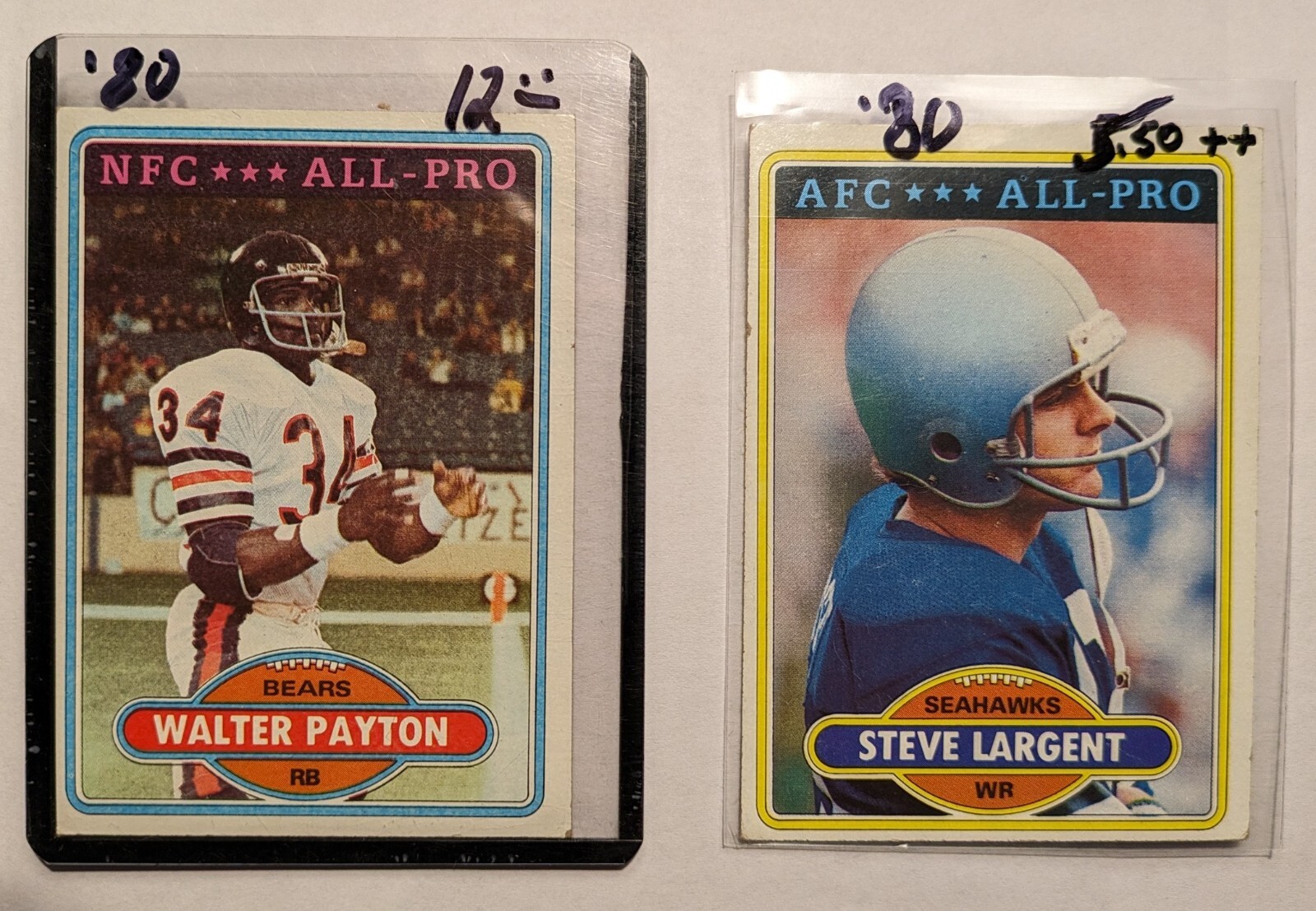 1980 Topps, NFL Football, Walter Payton, Steve Largent, CHOOSE Card | eBay