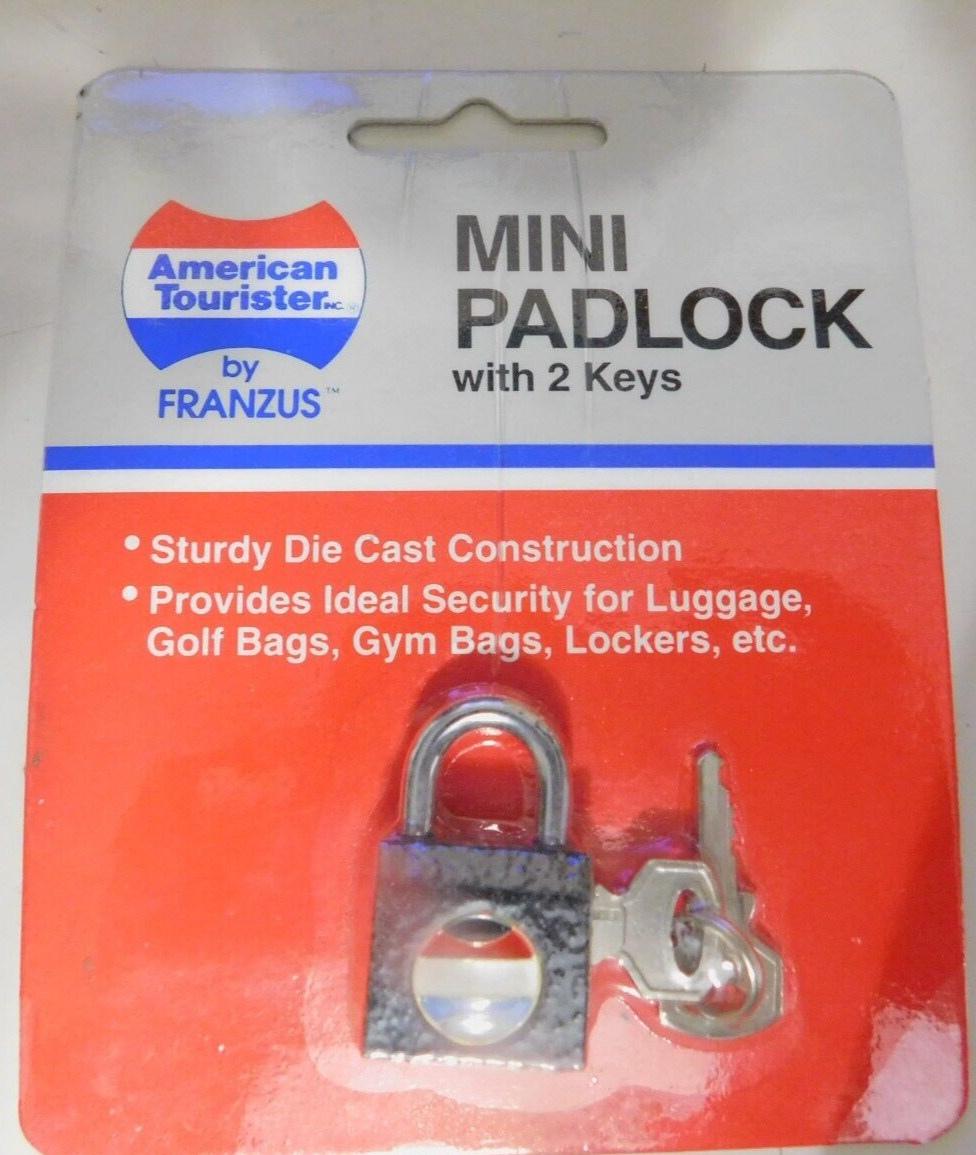 Vintage American Tourister by FRANZUS Mini Padlock w/2 Keys | eBay