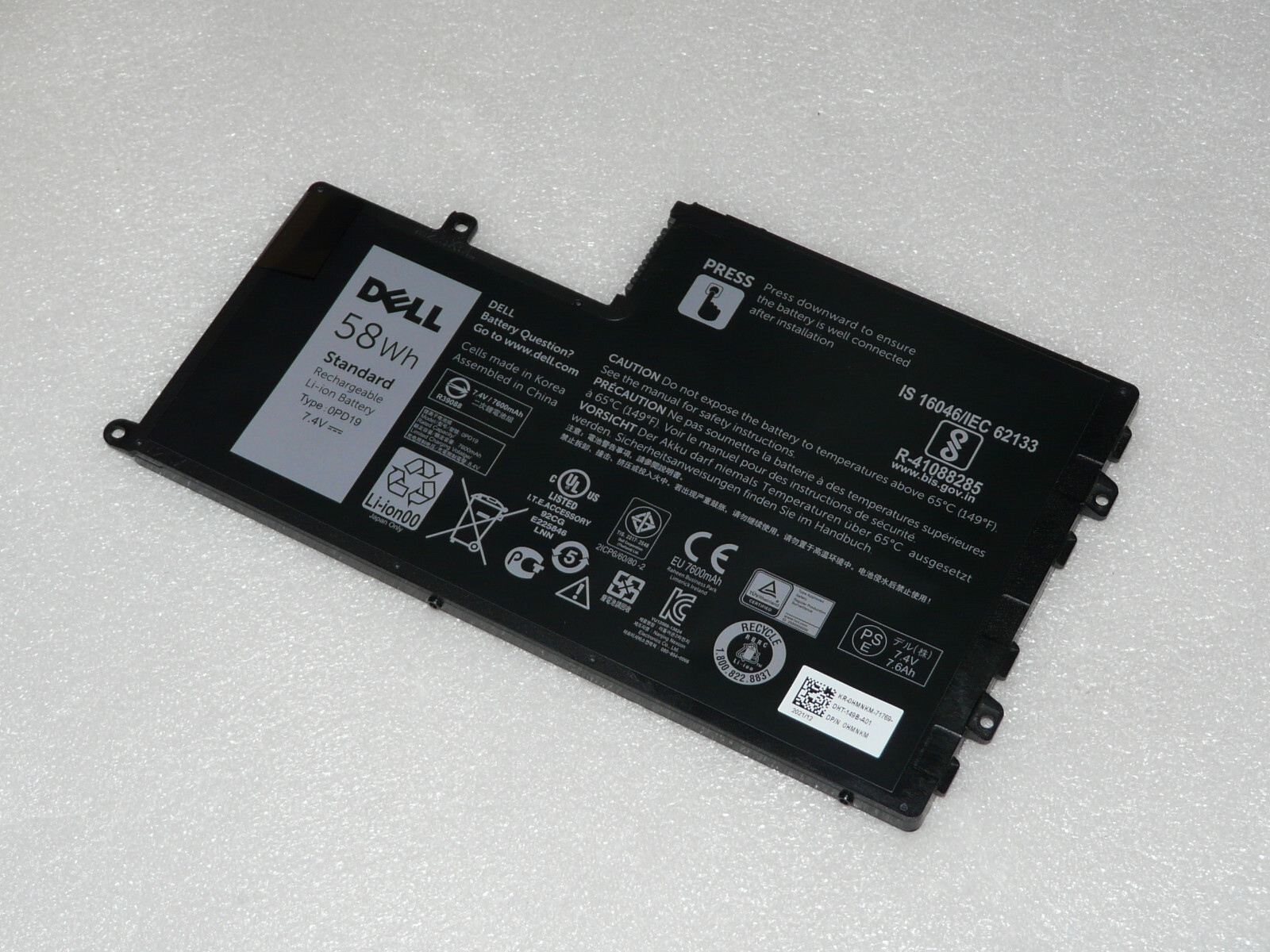 NEW GENUINE DELL INSPIRON 15 5445 5447 5547 5548 BATTERY 58WH 7.4V ...