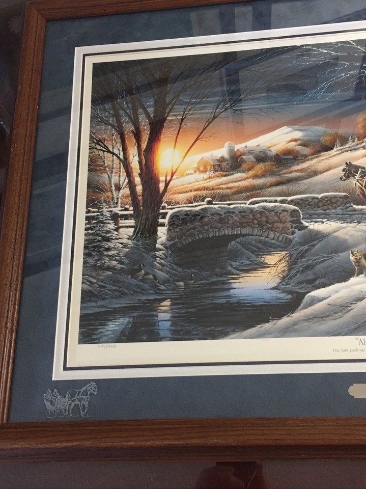 Terry Redlin,"Almost Home" Framed,218/29500,1992, Artist. Signed ,Mint ...