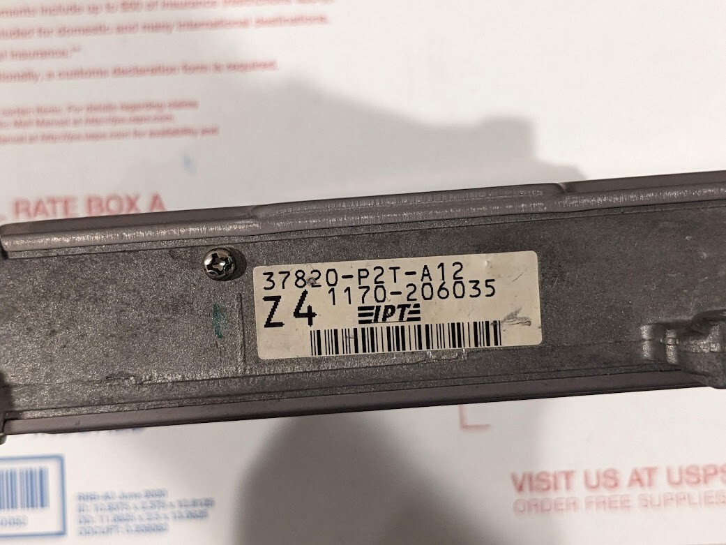 1999-2000 HONDA CIVIC SI EM1 37820-P2T-A12 ECU B16A2 ECM ENGINE ...