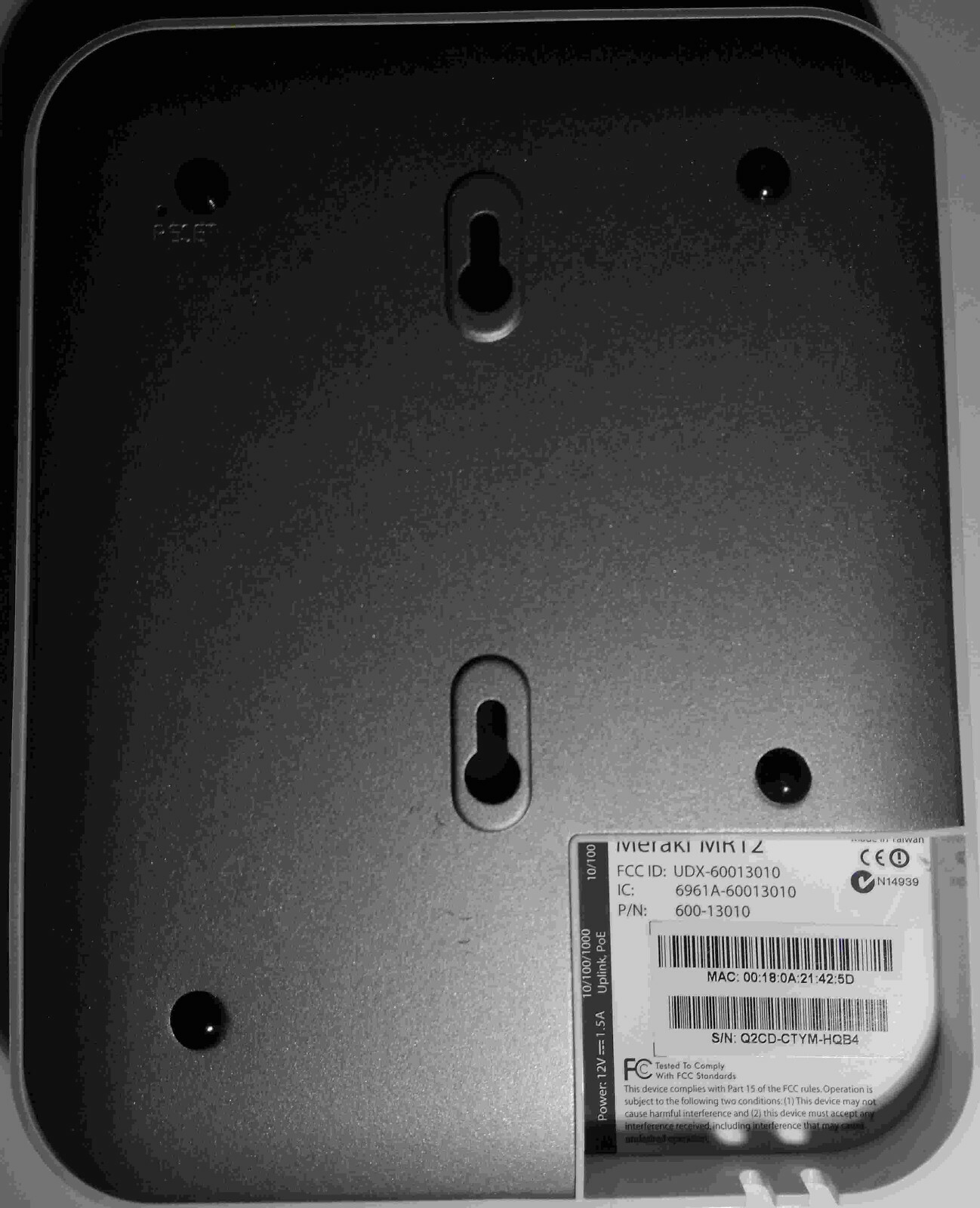 CISCO Meraki MR12 802.11n Cloud Wireless AP Access Point - Used - No ...