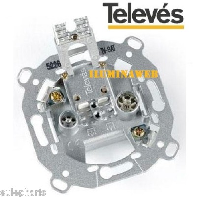 Toma Final TELEVES 5226, TV-FM/SAT 0,6-1,5dB Baja atenuacion, Universal ...