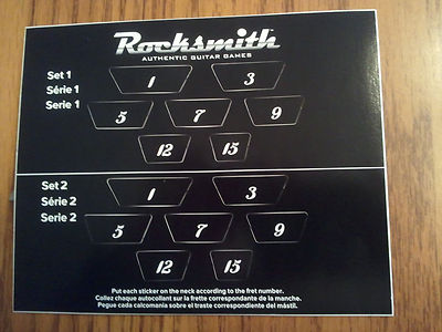 Rocksmith Guitar Fret Number Stickers -Two Sets Per Sheet NEW Works on ...
