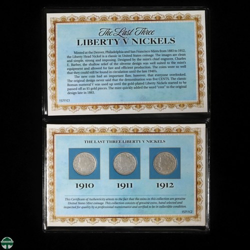 The Last Three Liberty V Nickels - Flip book with 1910, 1911 & 1912 ...
