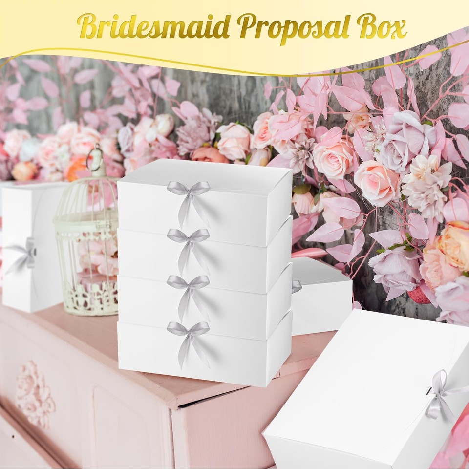 24 Pcs White Gift Boxes with Lids 12 x 9 x 4'' Boxes for Gifts Wedding ...