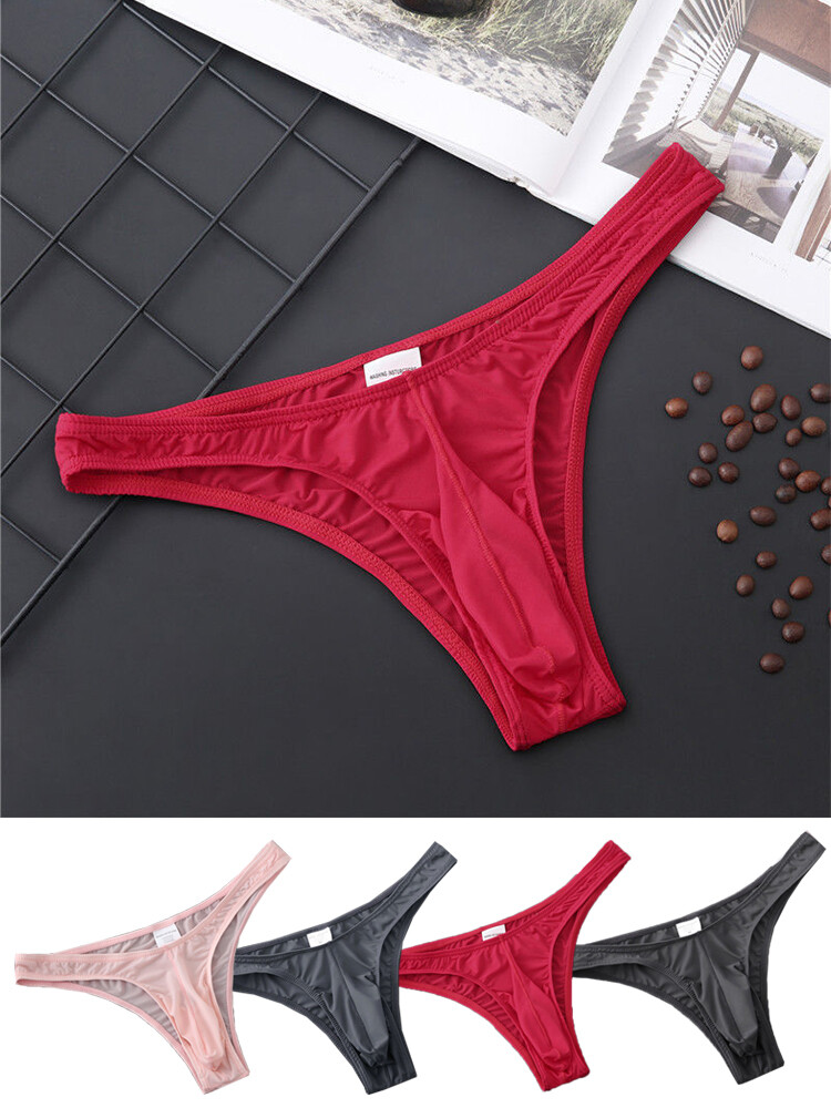 Men Underwear T Back G String Briefs Sexy Breathable Thong Lingerie
