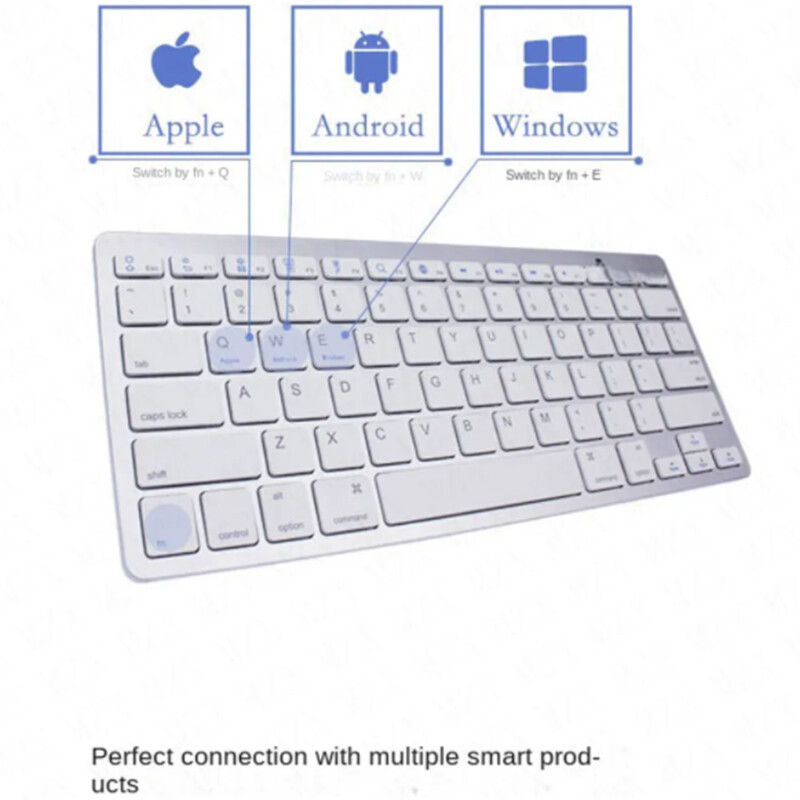 Wireless Bluetooth Keyboard 78 Key For iMac Tablet Mac OS Andorid PC ...
