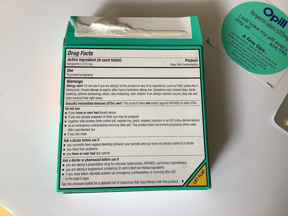 Opill Daily Oral Contraceptive 84 Tablets EXP:12/2025 ~ New/Open Box ...