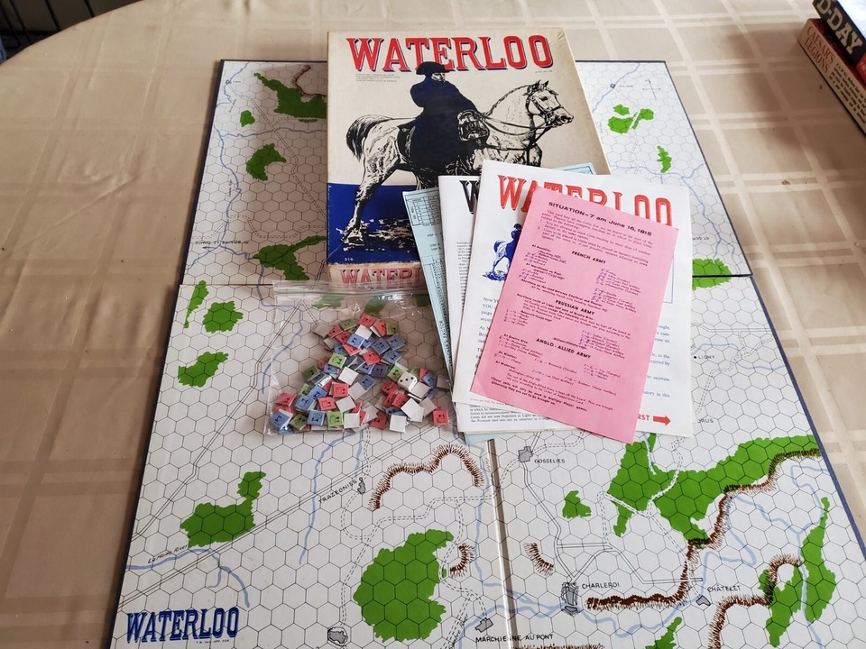 WATERLOO Napoleon Strategy Vintage Board Game Avalon Hill Complete ...