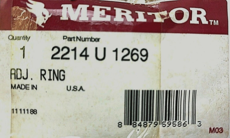 Meritor Axle Adjusting Ring 2214 U 1269 | eBay