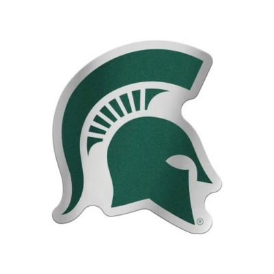 MICHIGAN STATE SPARTANS AUTO BADGE CAR DECAL EMBLEM 3"×5" NEW ITEM FREE ...