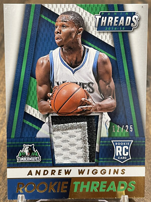 2014-15 Andrew Wiggins Threads Prime Patch 4 Color Rookie # 12/25 | eBay