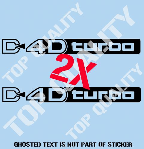 D4D TURBO REPLACEMENT DECAL STICKER SUIT 4WD 4X4 AWD LANDCRUISER ...