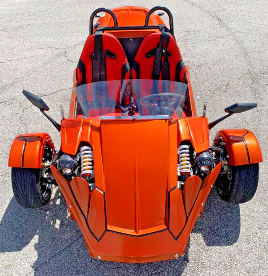 ORANGE ORCA SS Reverse Trike 72v LITHIUM Auto Cycle Golf Cart FAST ...