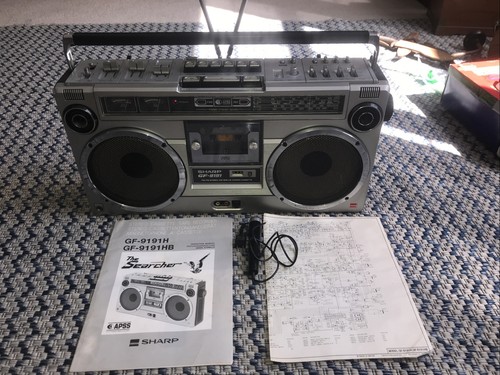 SHARP GF-9191H MW SW FM Radio GHETTO BLASTER Tape Recorder JAPAN STEREO ...