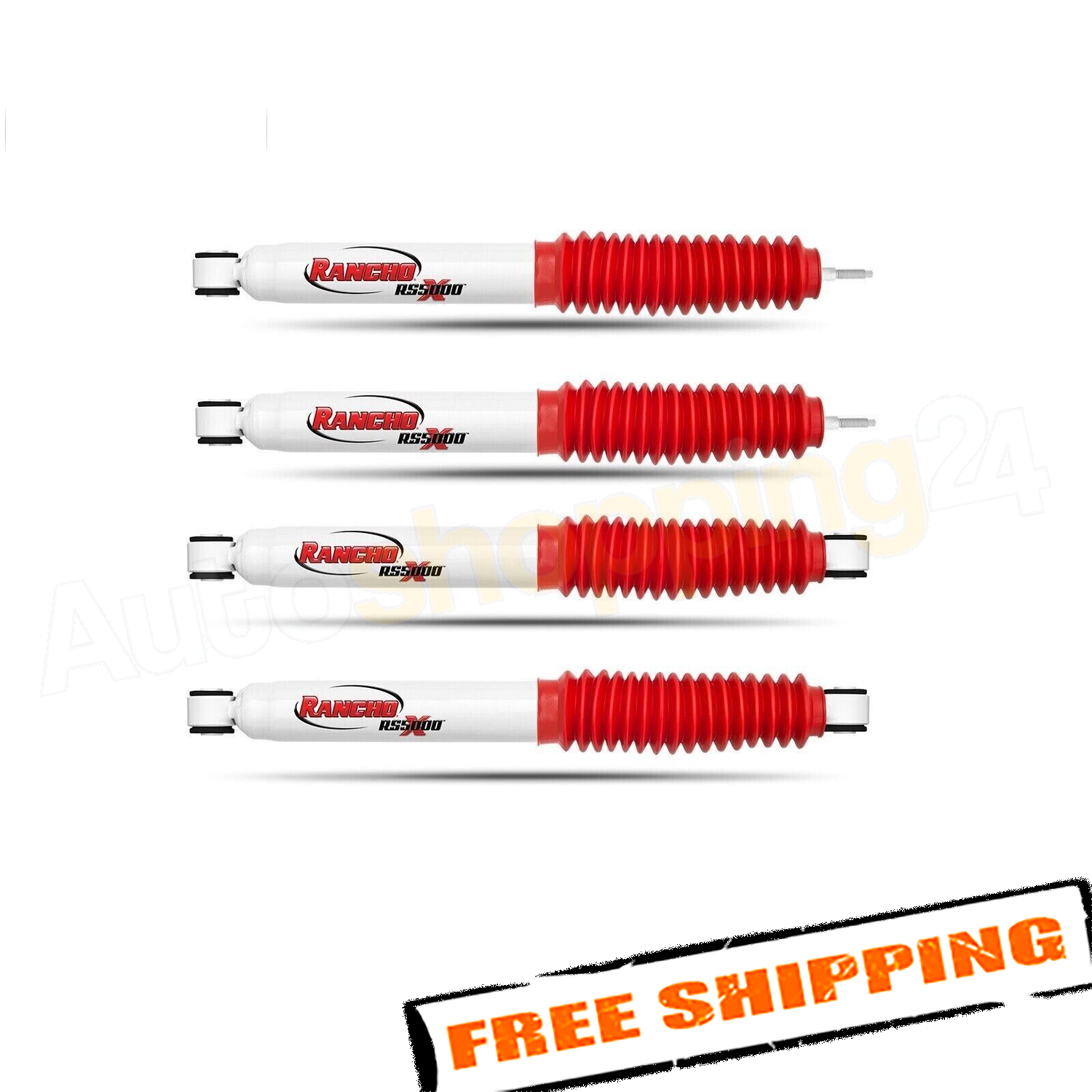 Rancho RS55221/RS55269 Set of 4 Front/Rear RS5000X Gas Shock Absorbers ...