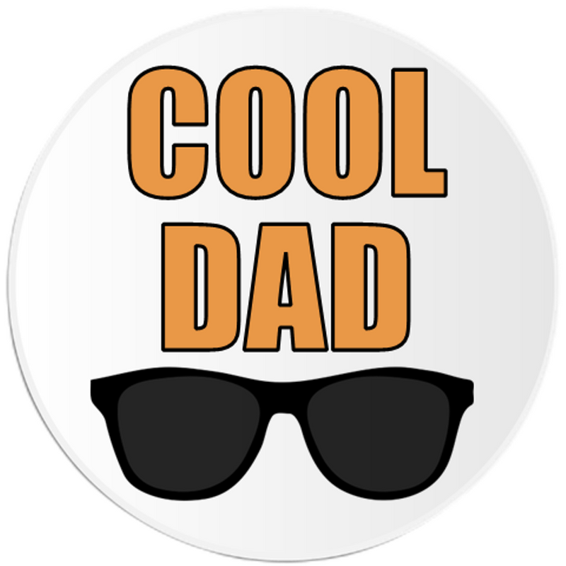 Cool Dad Sunglasses - 3 Pack Circle Stickers 3 Inch - Happy Father's ...