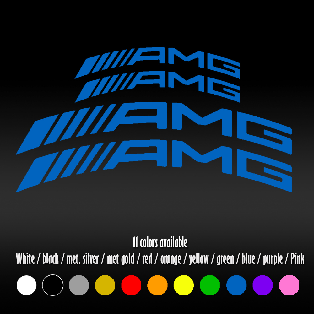 5" Curve AMG Mercedes Benz BBK Big Brake Caliper High Temp Vinyl Decal ...