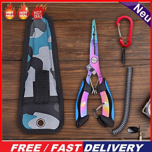 Braid Line Cutters with Hand Rope Lure Fishing Hook Pliers Tackle (Blue ...