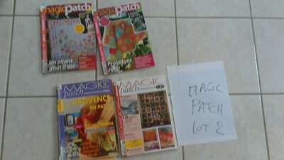patchwork-couture-lot 4 anciens magazines-"magic patch"-free port ...