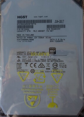 HGST Ultrastar He8 8TB SATA 3 3.5" Internal Hard Drive (HUH728080ALN600 ...
