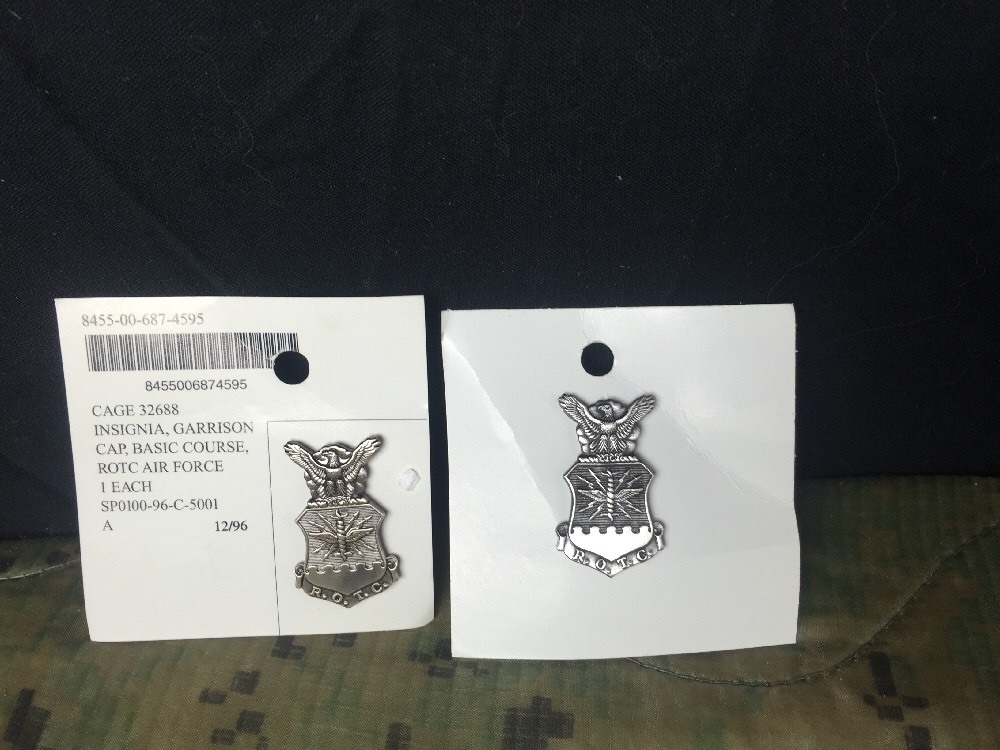 USAF ROTC INSIGNIA GARRISON CAP BASIC COURSE 8455-00-687-4595 NEW LOT ...