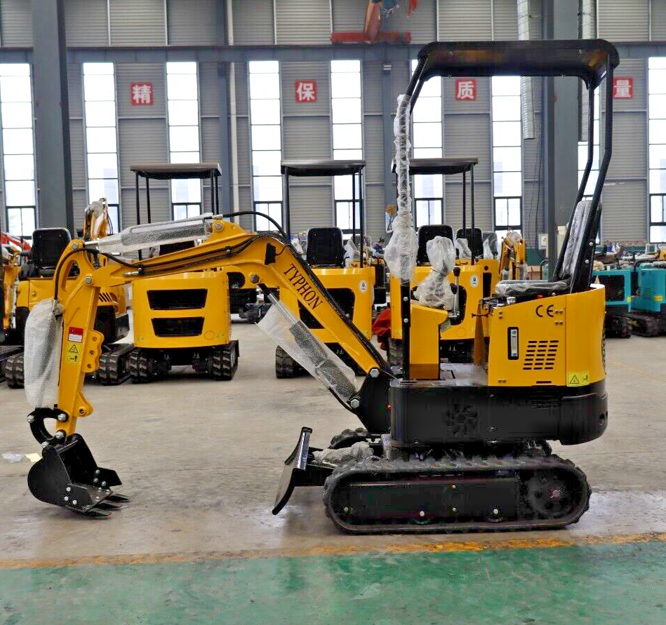 In USA Mini Excavator 1 Ton Digger 13.5hp Gas Tracked Crawler B&S EPA ...